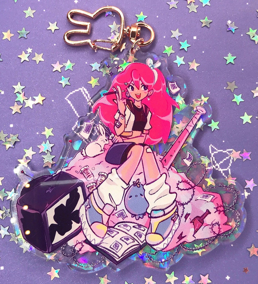 Aubrey OMORI Acrylic Keychain Charm Fan Art Accessory Cute Gift for ...