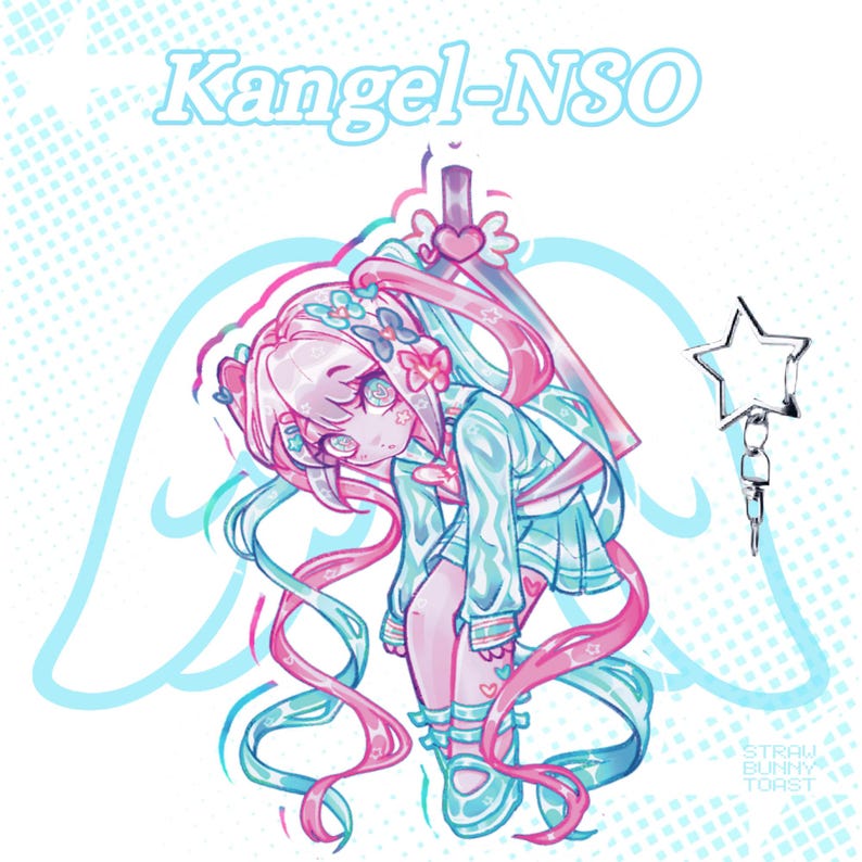 NSO Kangel Ame-chan Charm | Double-sided Acrylic Anime Charm | Unique ...