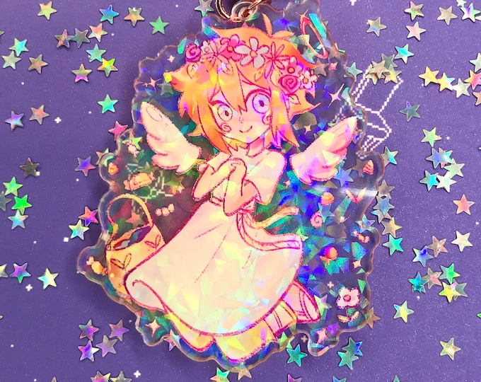 Angel Basil!- Hallowen Set- Omori-(double Sided 4" Holographic Charm ...