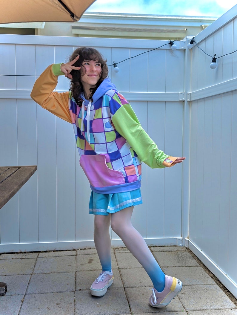 Cosplay de OMORI Kel / Sudadera con capucha estilo Harajuku con bloques ...