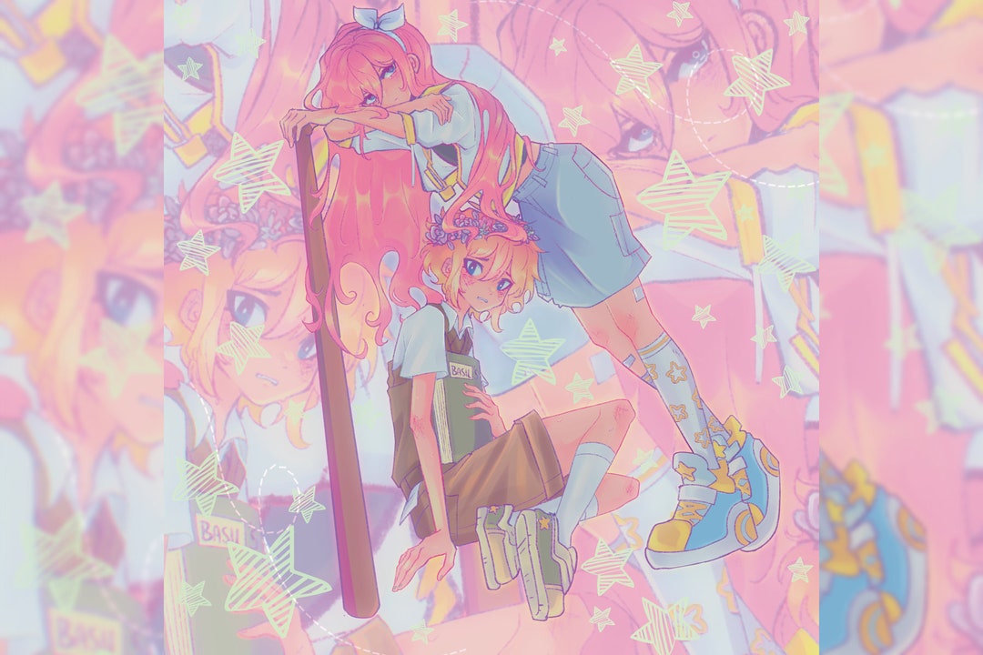 Aubrey and Basil Omocat Redraw 4x6 Print OMORI FANART matte - Etsy