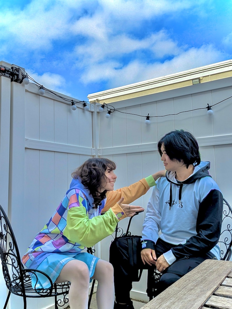 Cosplay de OMORI Kel / Sudadera con capucha estilo Harajuku con bloques ...