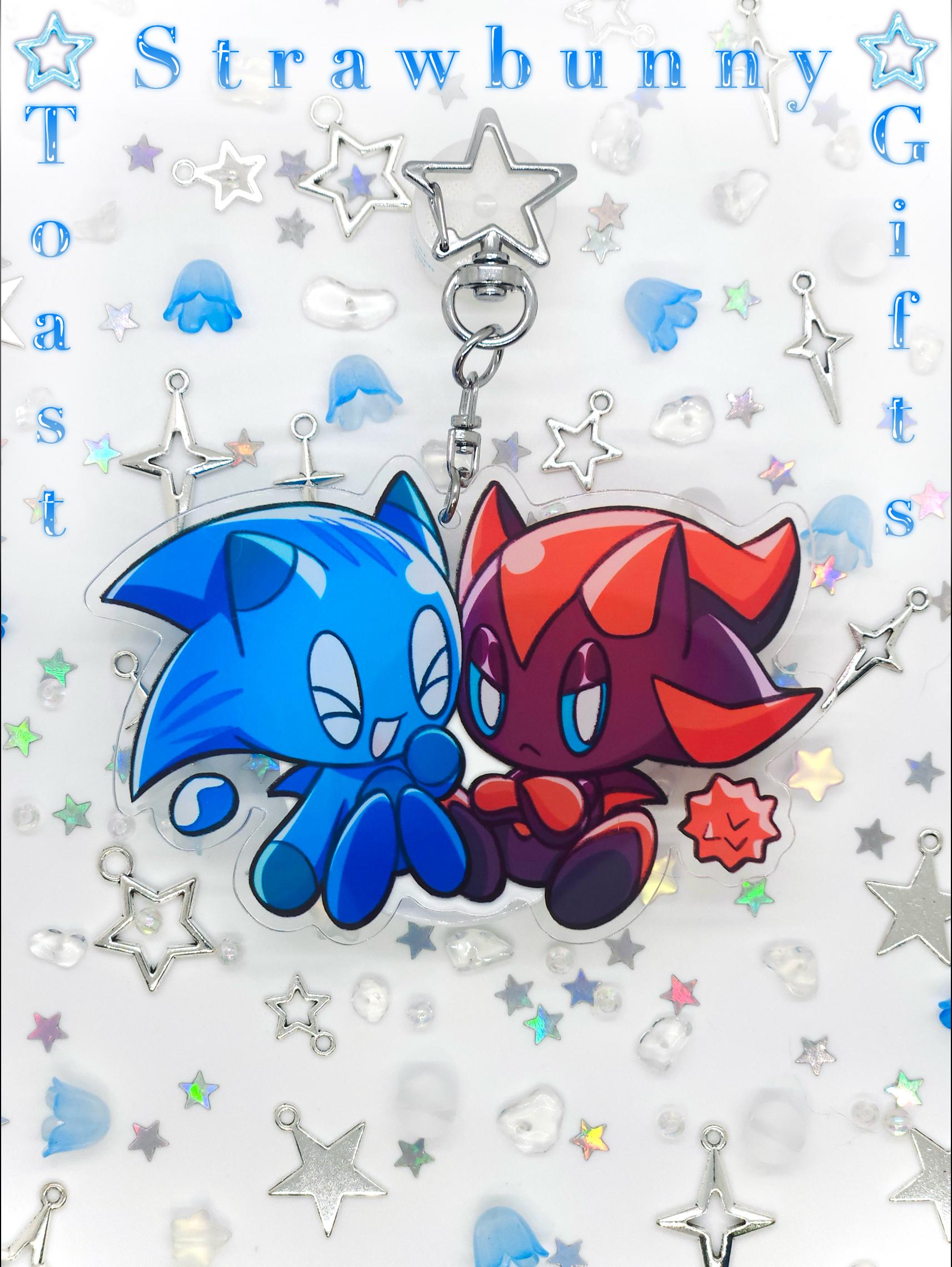 Sonic Keychains | Shadow and Maria, Sonadow, and Chao Charms | 4-inch ...