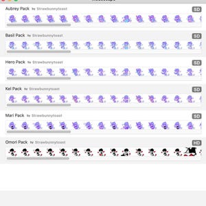 OMORI Headspace Friends Cursor Set: 36 Sprites (digital Download) - Etsy