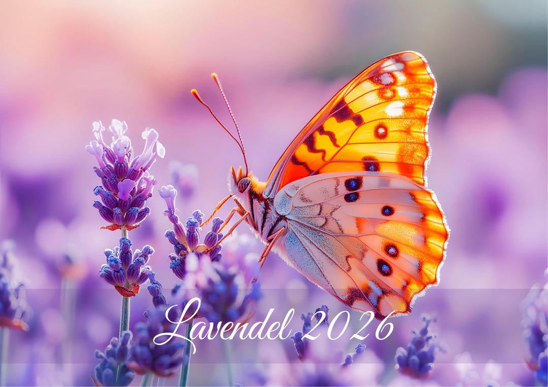 2026 Lavender Calendar | Birthday | Gift | Christmas by Frost Anja - Etsy