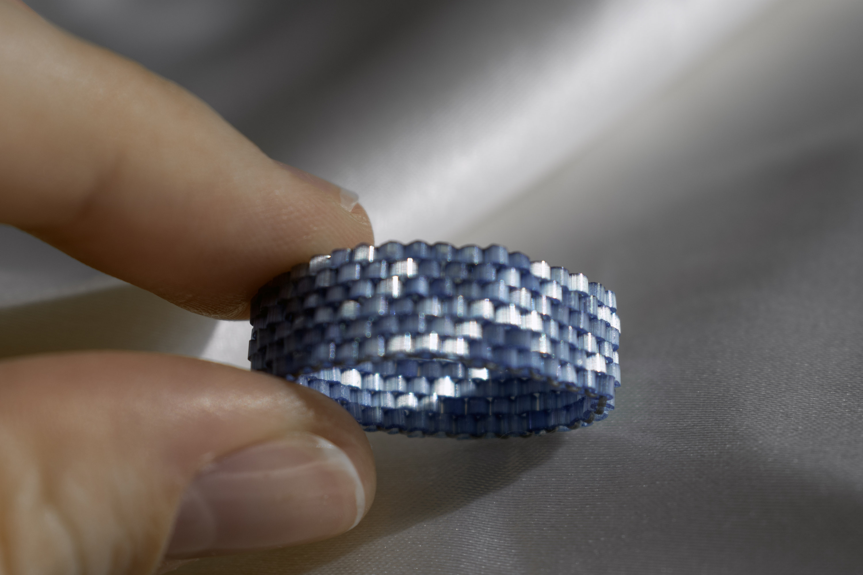 Sparkling Ring, Beaded Ring, Violet Ring, Blue Ring, Beige Ring - Etsy