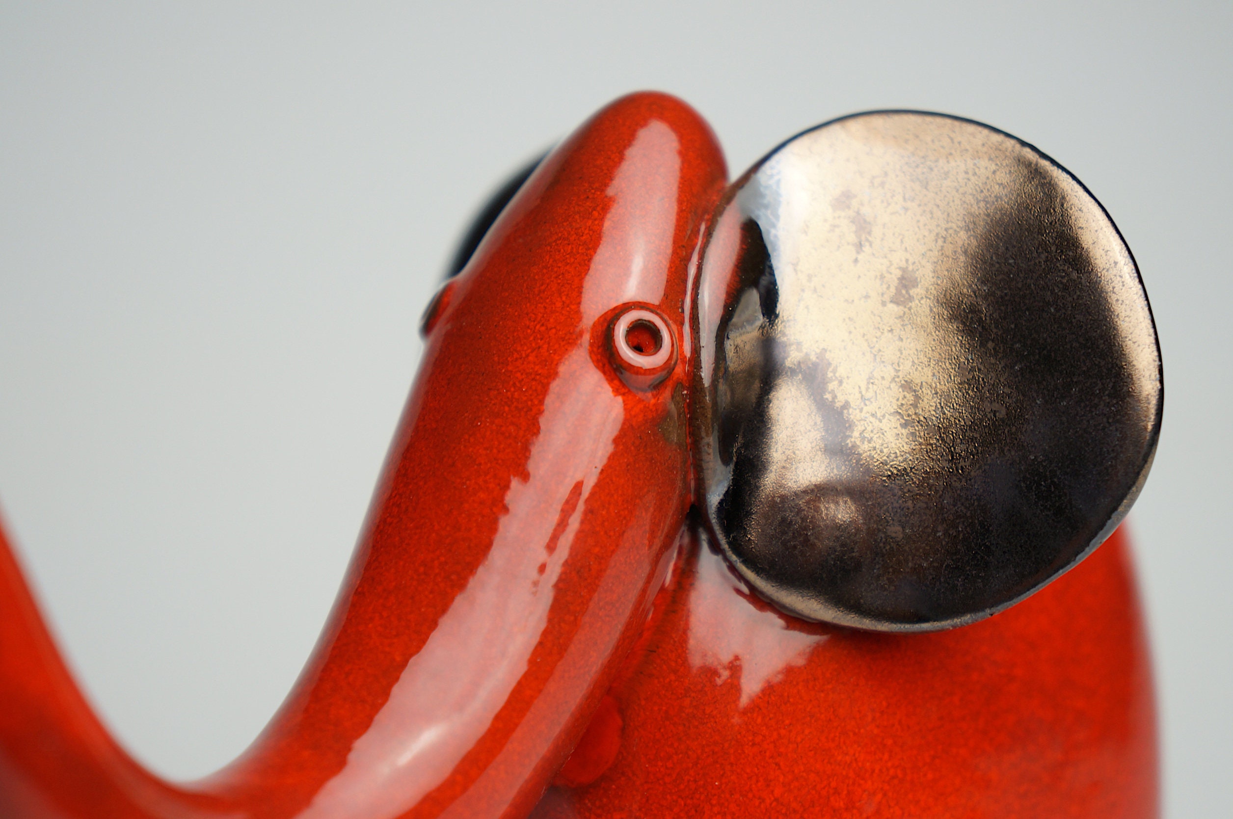 Red Ceramic Elephant Sculpture: Handmade Ring Holder - Etsy