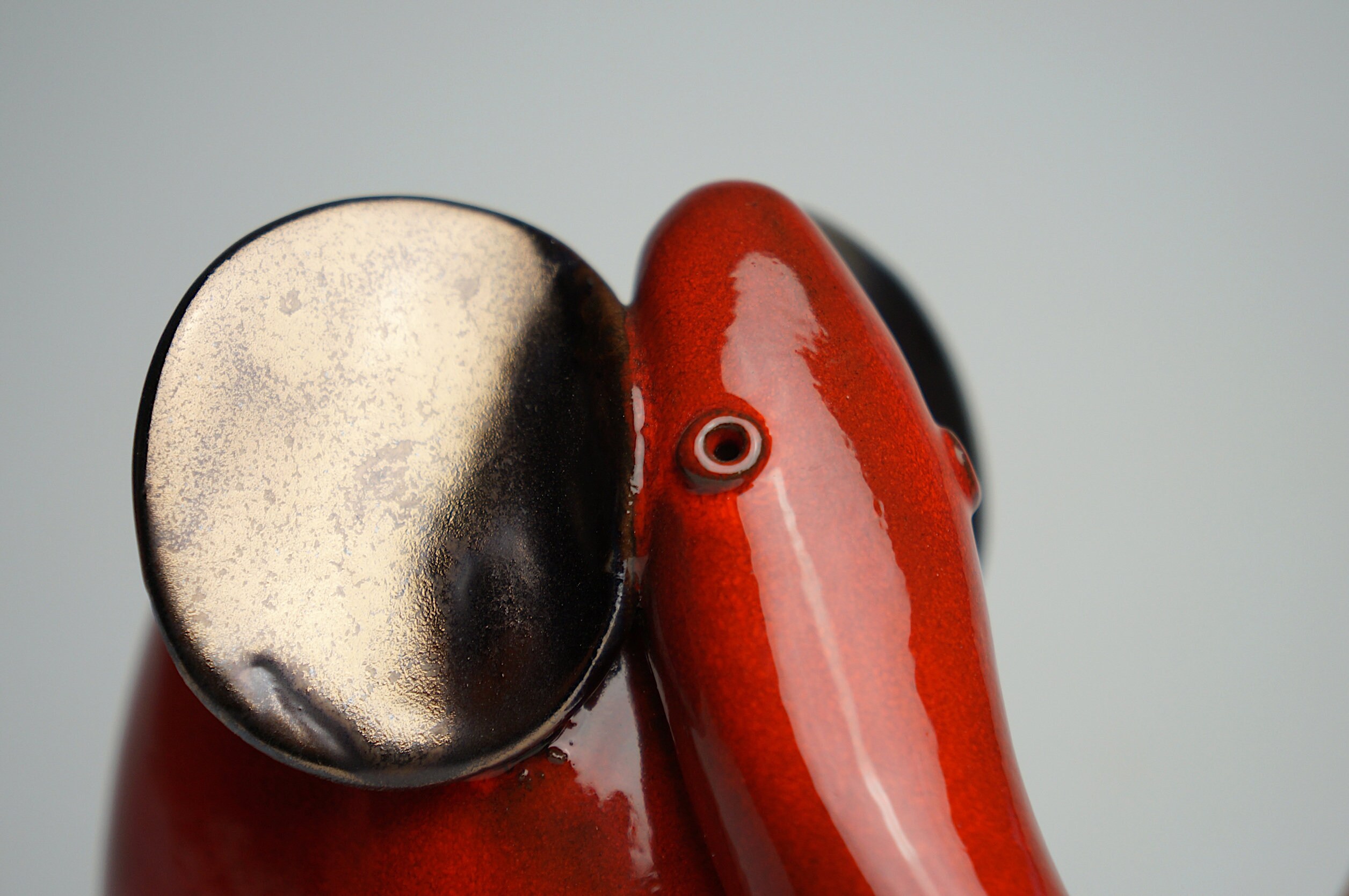 Red Ceramic Elephant Sculpture: Handmade Ring Holder - Etsy