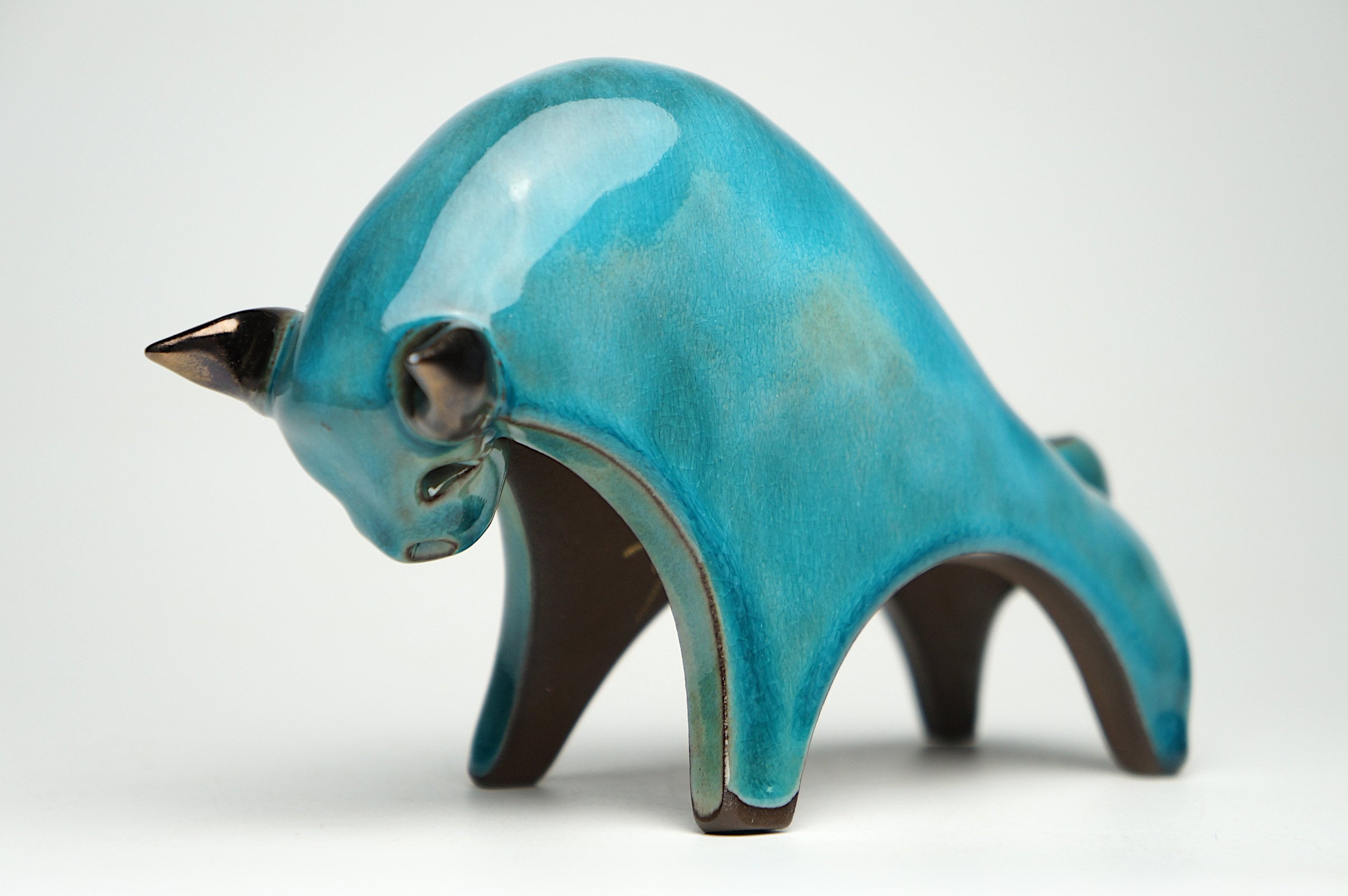 Ceramic Bull Sculpture Unique Hand Made Gift Minimalist - Etsy