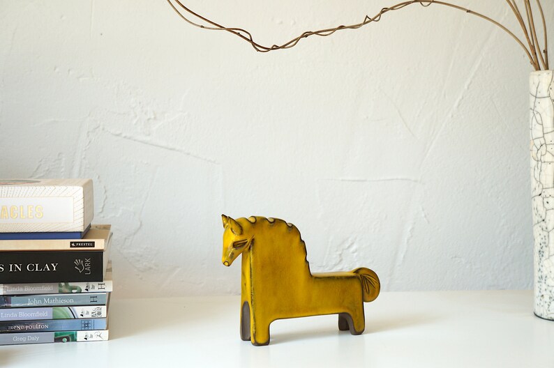Ceramic Horse Sculpture, Unique Handmade Gift, Minimalist Animal ...