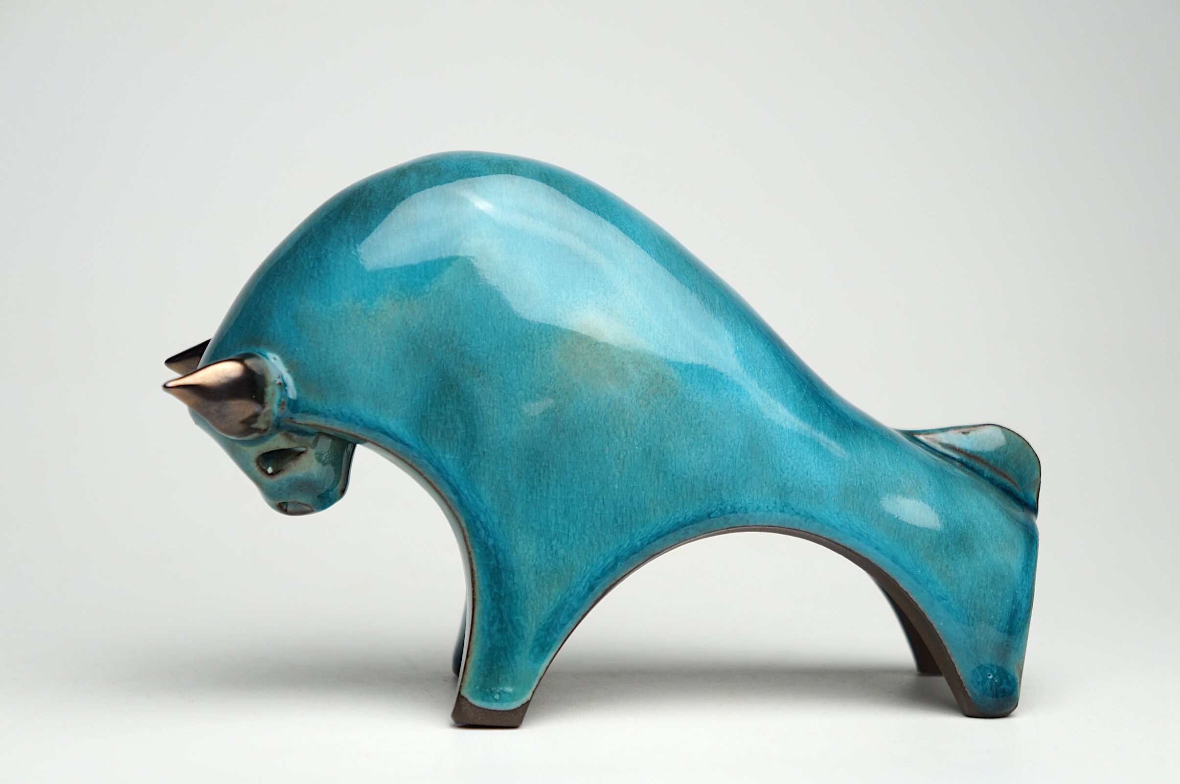 Ceramic Bull Sculpture Unique Hand Made Gift Minimalist - Etsy