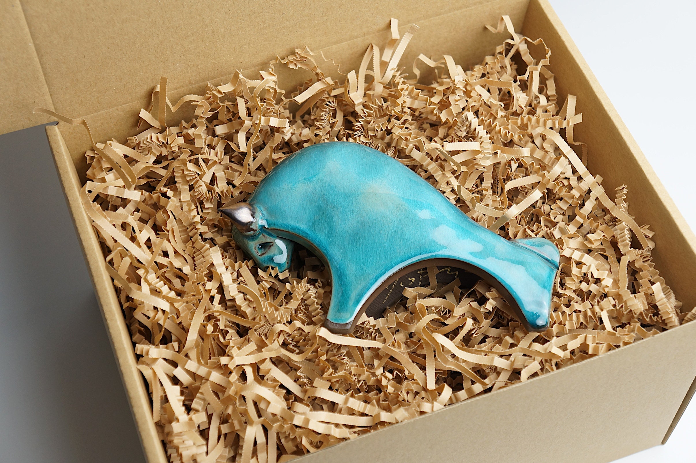 Ceramic Bull Sculpture Unique Hand Made Gift Minimalist - Etsy