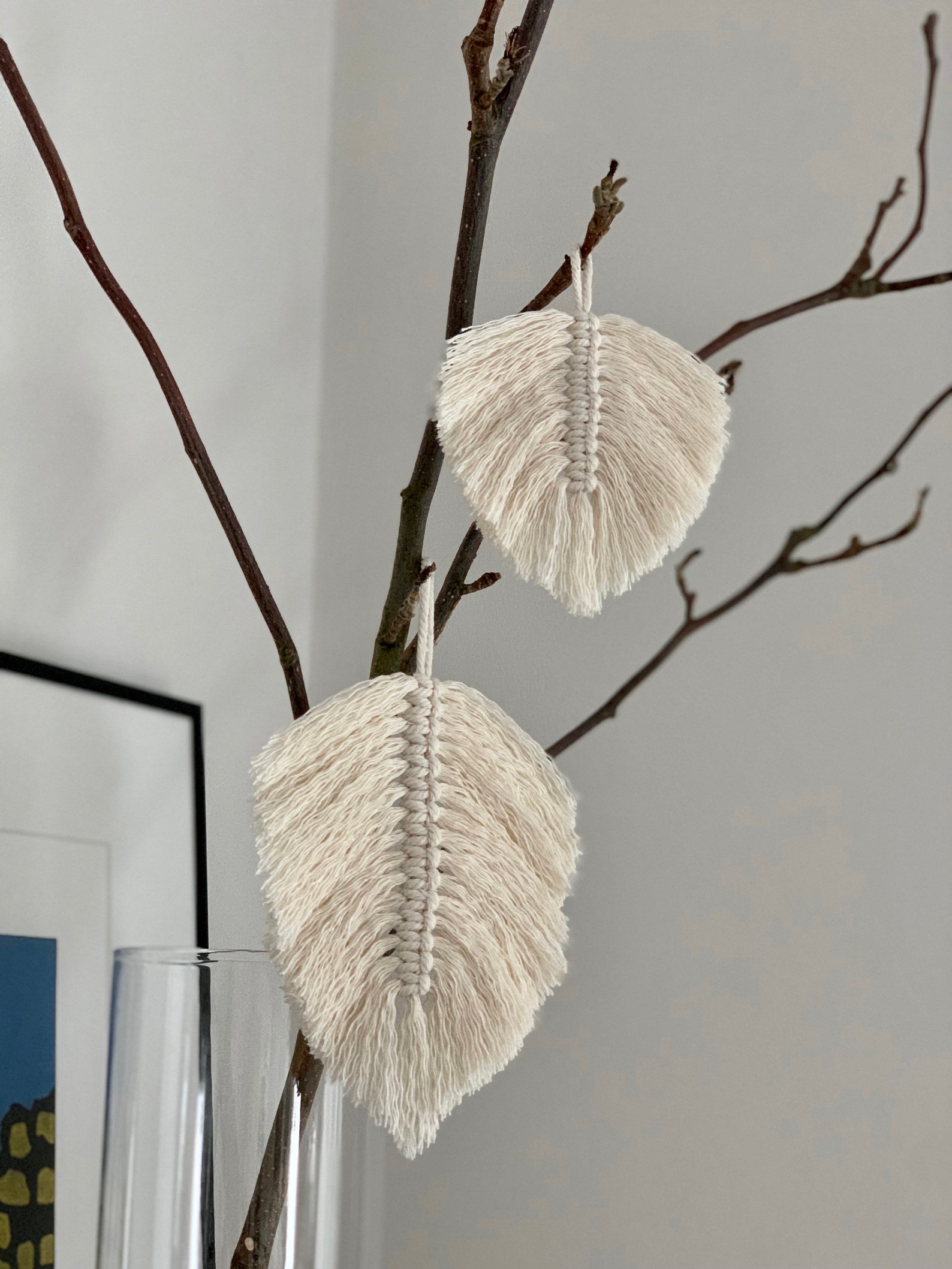 Makramee Feder | Blatt | Schlüsselanhänger - Etsy.de