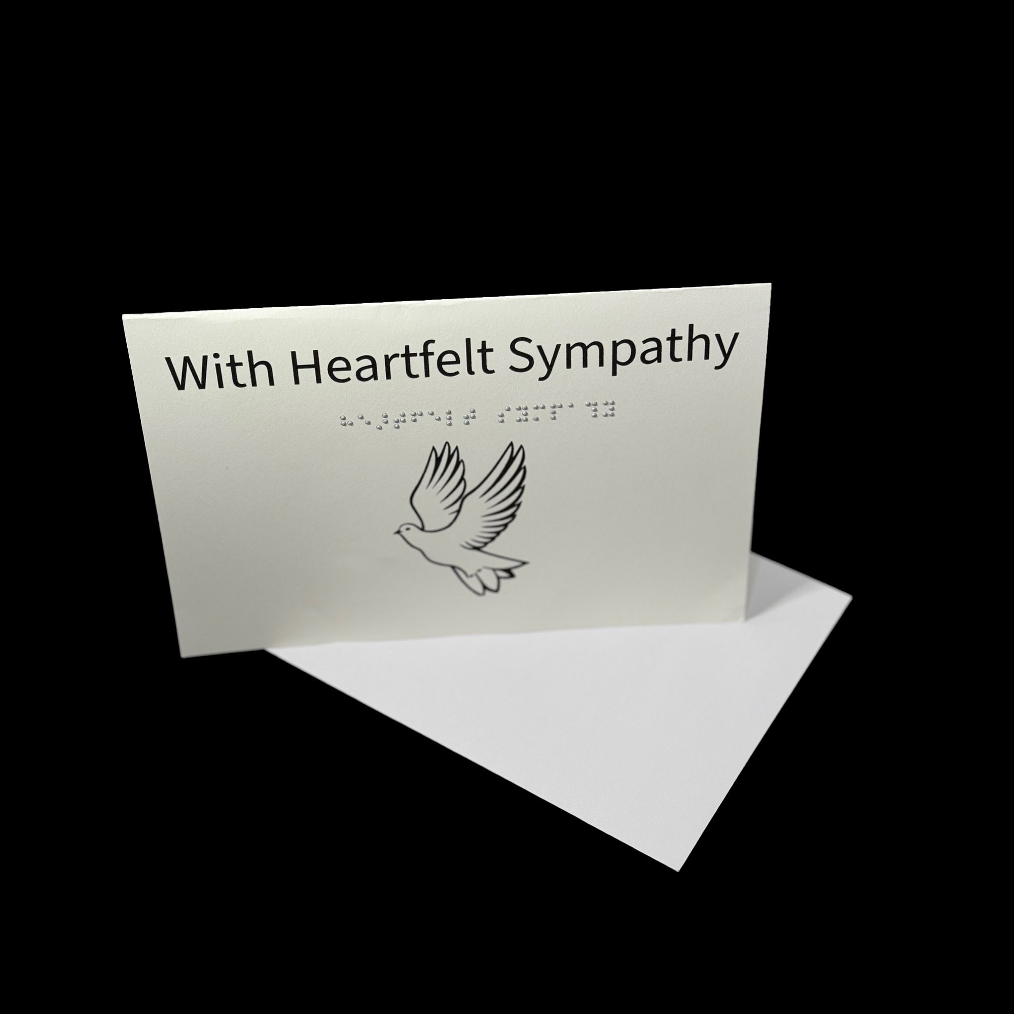 XL Sympathy Greeting Card Braille Card Raised Letter Tactile Gift ...