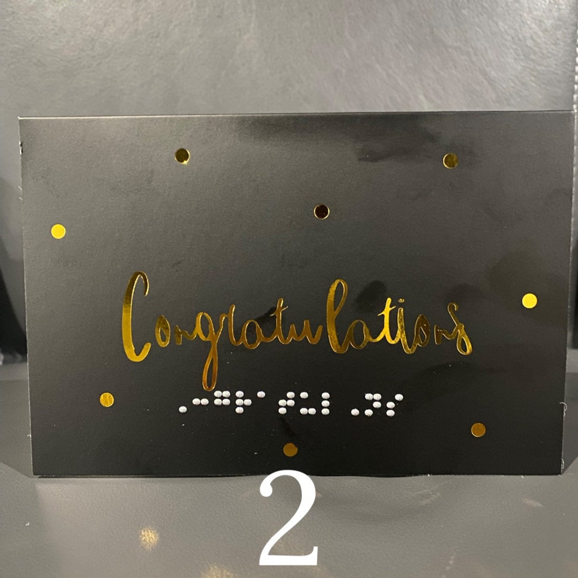 Congratulation Custom Greeting Braille Greeting Card Raised Letter ...