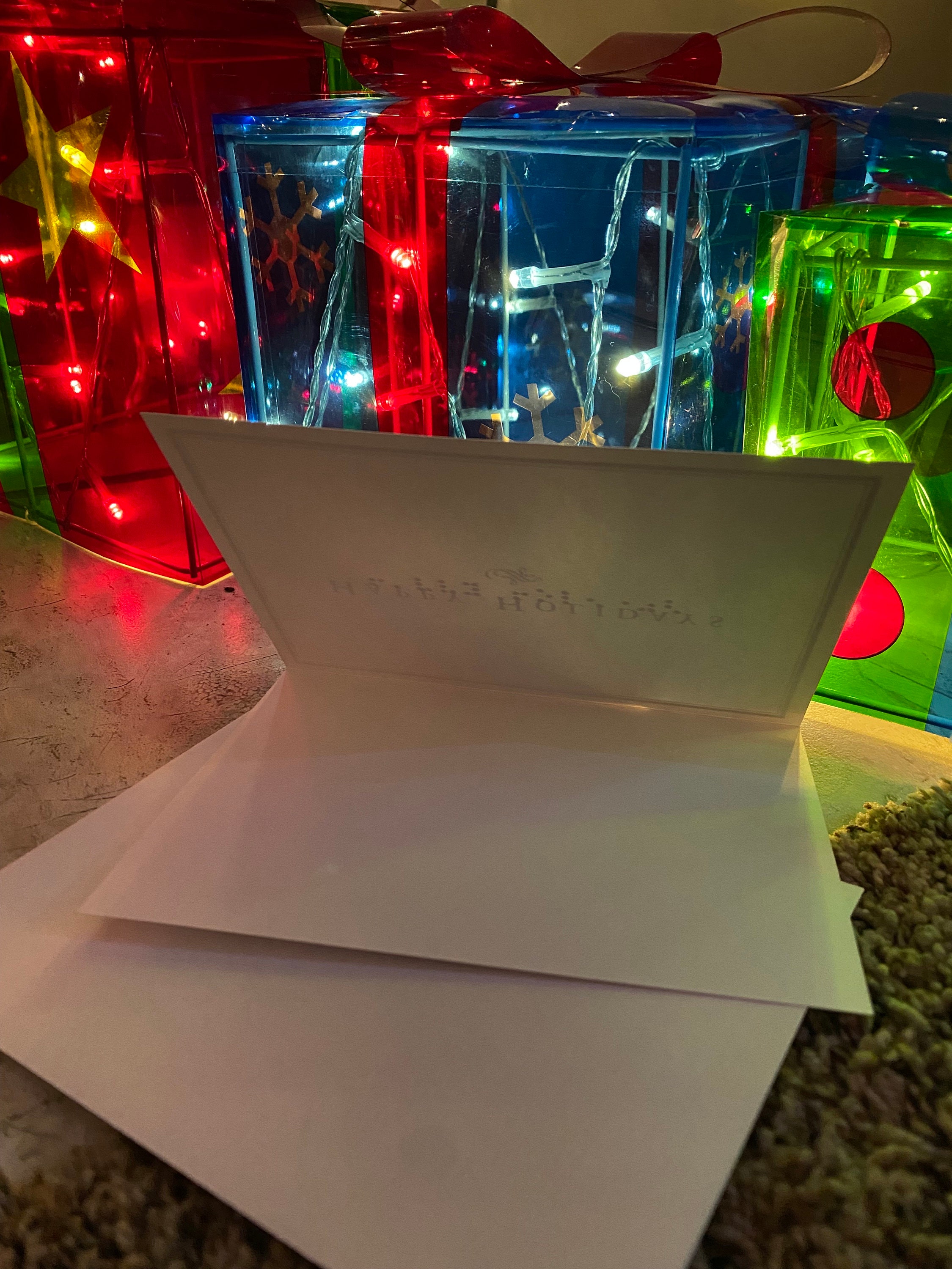 Custom Holiday Greeting Braille Card Raised Letter Tactile Gift ...