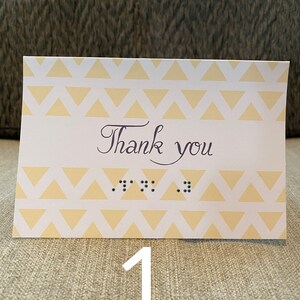 Braille Thank You Card Custom Greeting Card Raised Letter Tactile ...