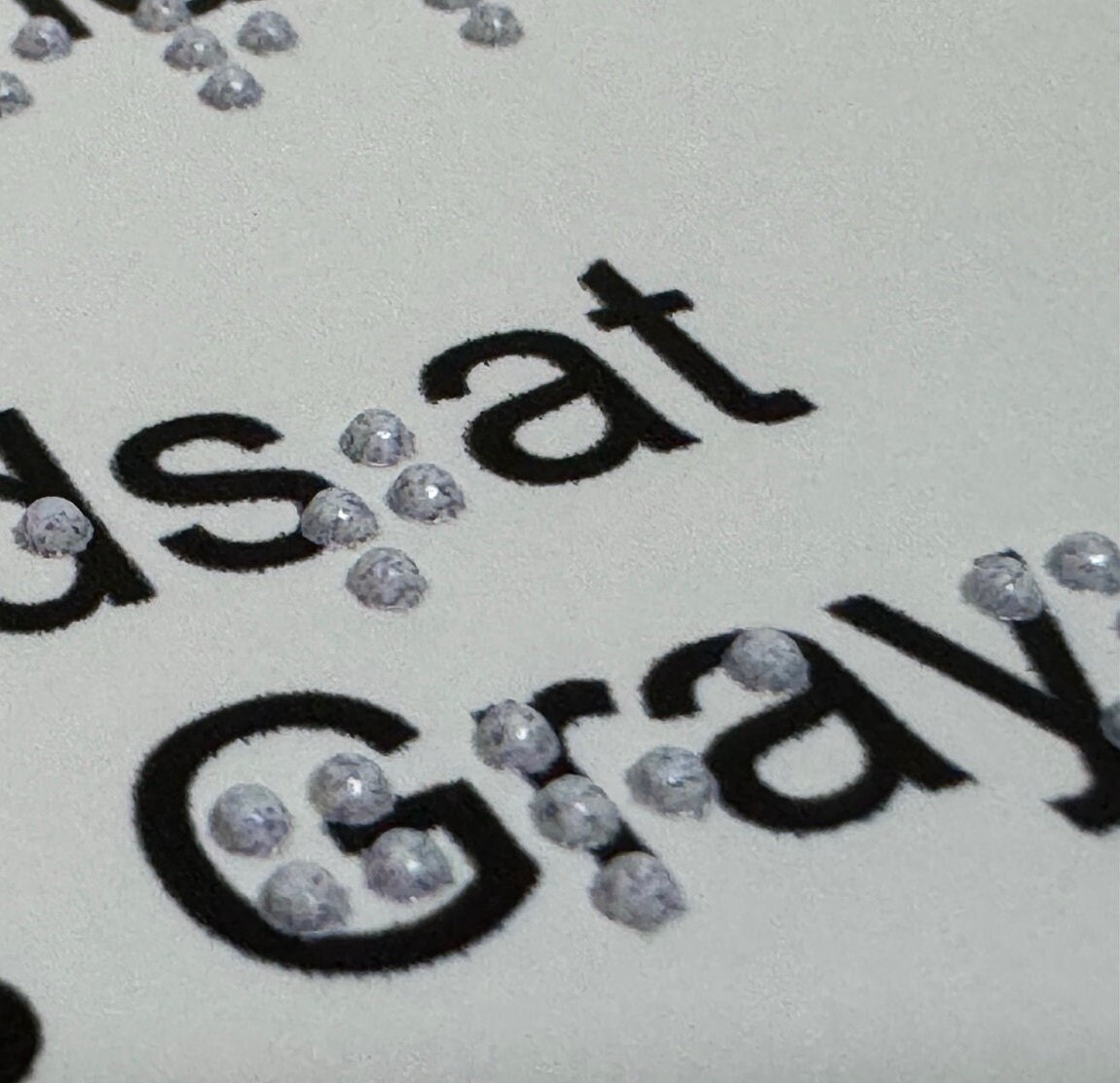 XL Sympathy Greeting Card Braille Card Raised Letter Tactile Gift ...