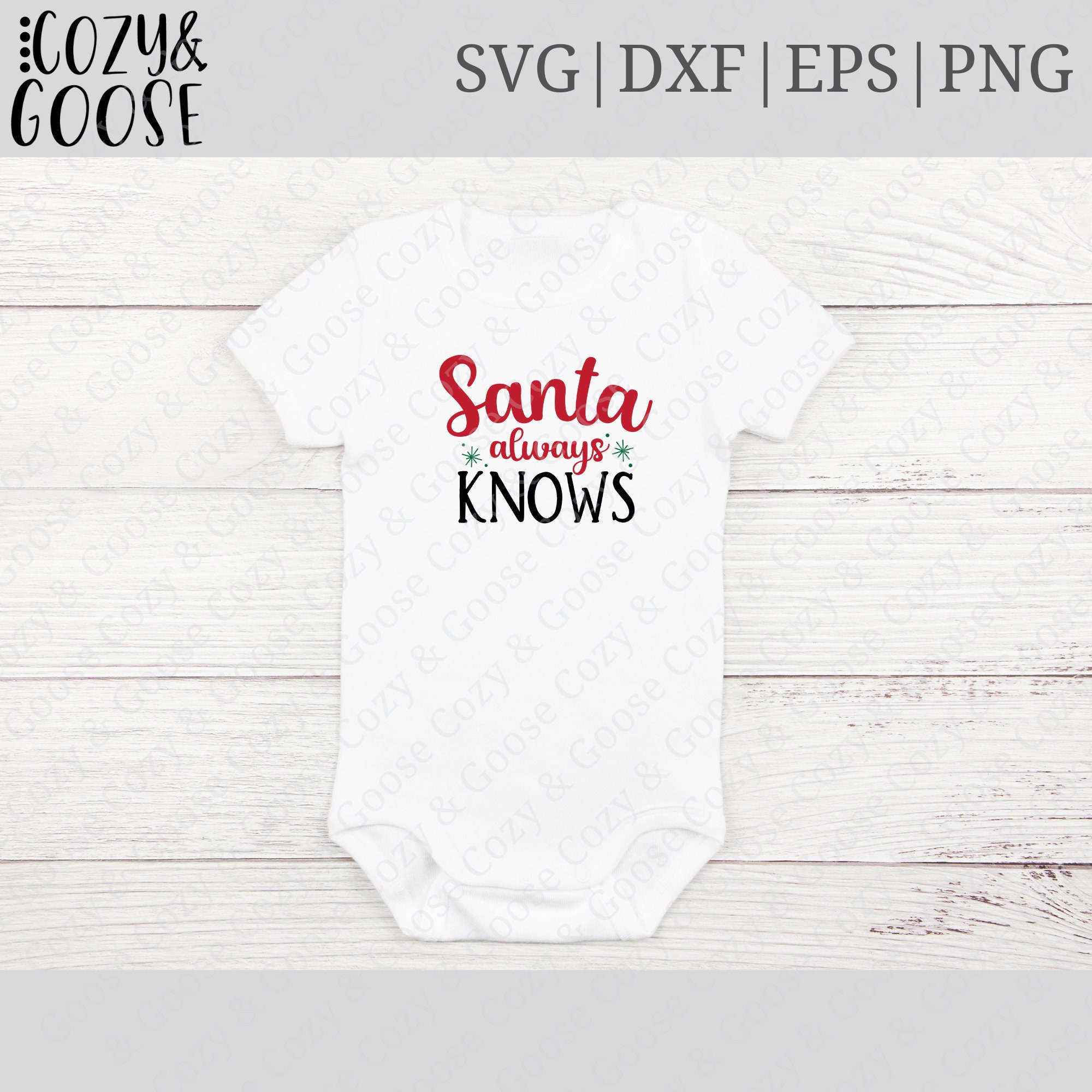 Santa SVG - Santa Always Knows SVG - Christmas SVG - Santa is Always ...