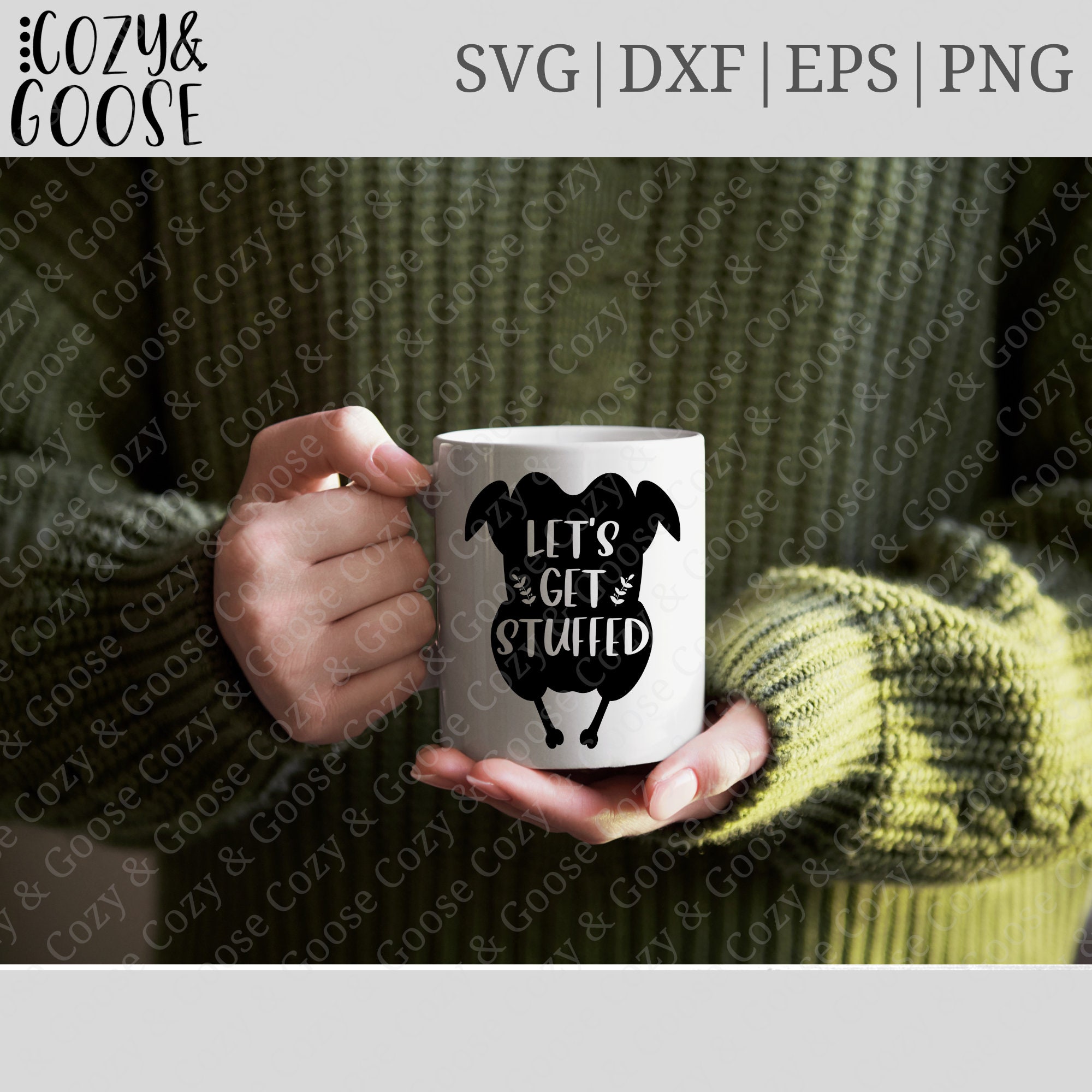 Let's Get Stuffed SVG Turkey SVG Thanksgiving SVG - Etsy