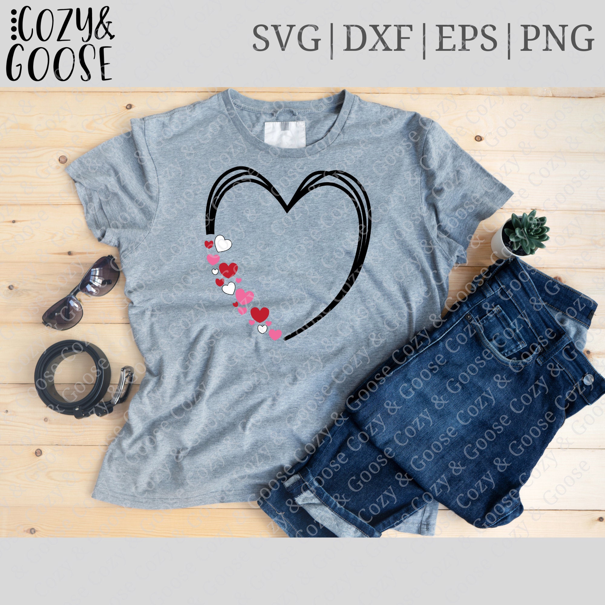 Valentine's Day SVG Heart SVG Red Hot SVG Hearts on Heart Png Hearts ...