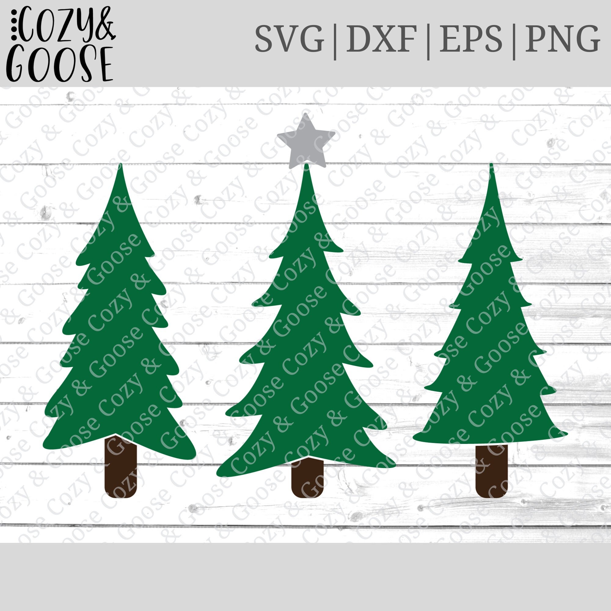 Tree SVG Christmas Trees SVG Pine Trees SVG Merry - Etsy