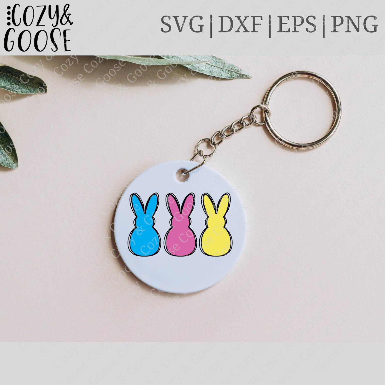 Bunny Trio SVG Easter SVG Peeps SVG Happy Easter Dxf Bunny Png Three ...