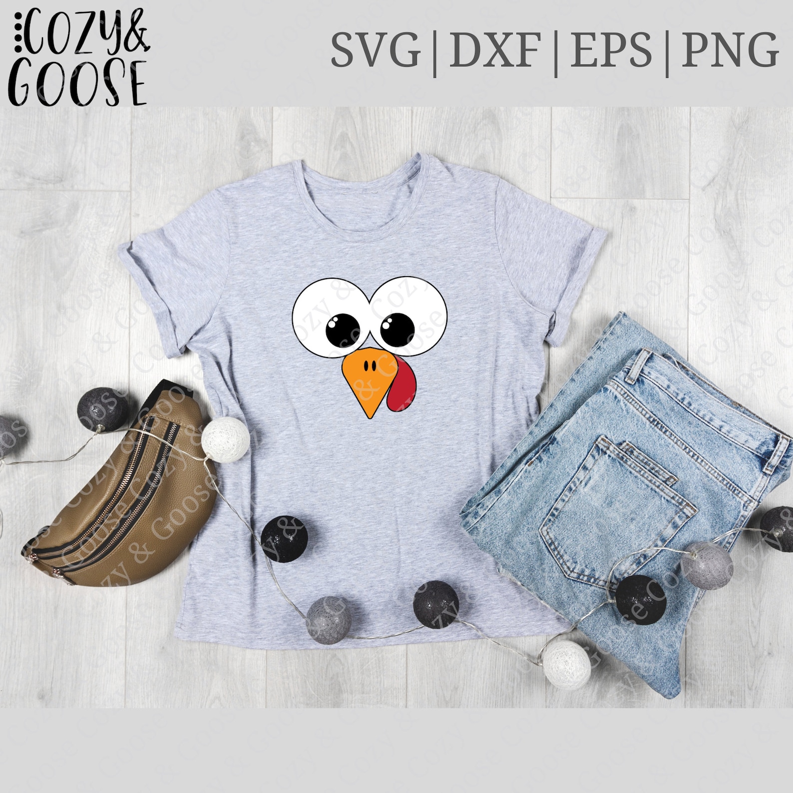 Turkey Face SVG - Turkey Eyes PNG - Funny Thanksgiving Shirt SVG - Big ...