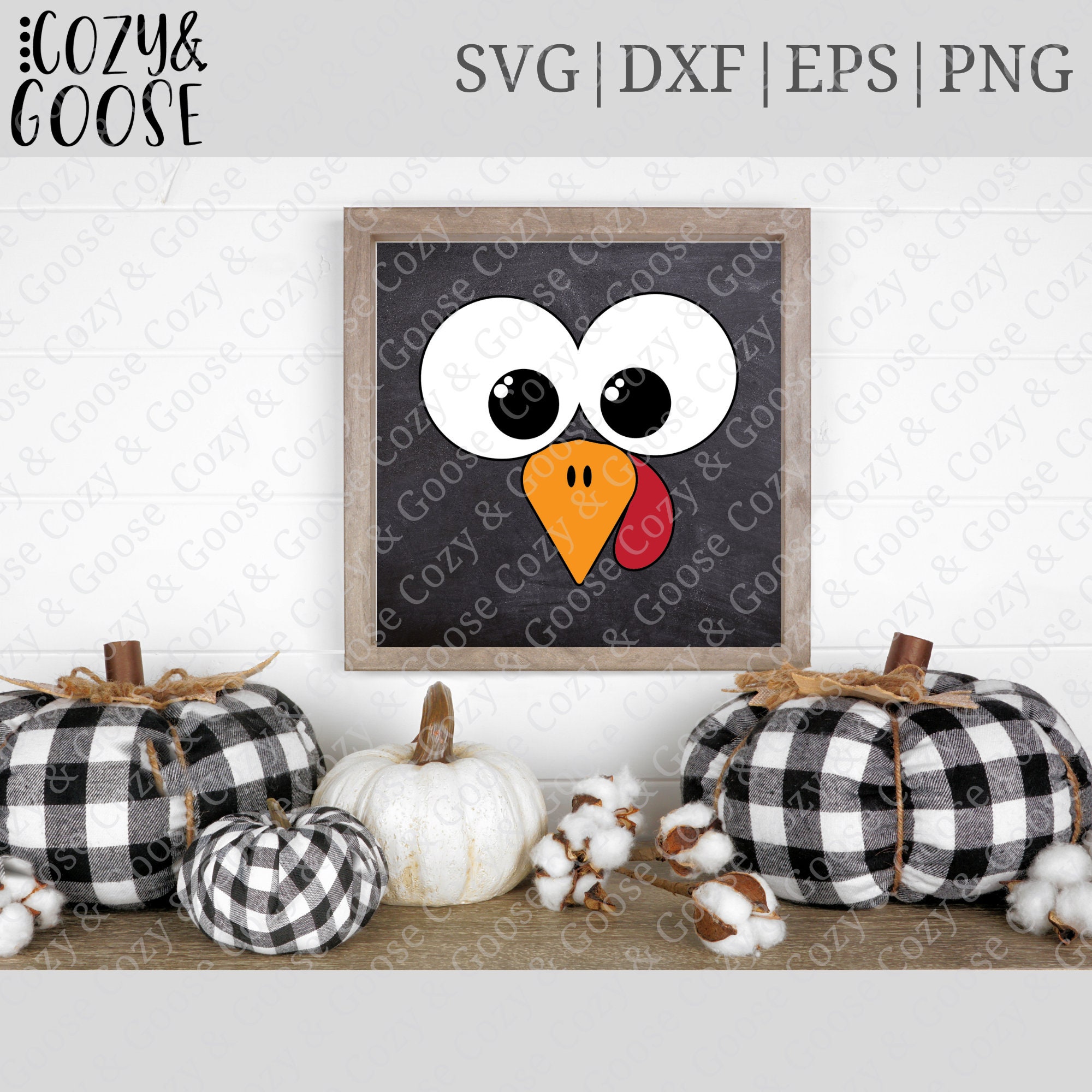 Turkey Face SVG - Turkey Eyes PNG - Funny Thanksgiving Shirt SVG - Big ...