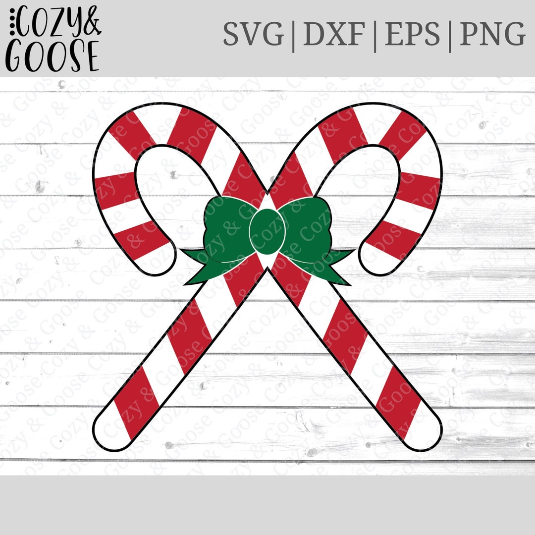 Candy Cane Crossed Svg Christmas Canes Svg Candy Cane Lane Svg Candy