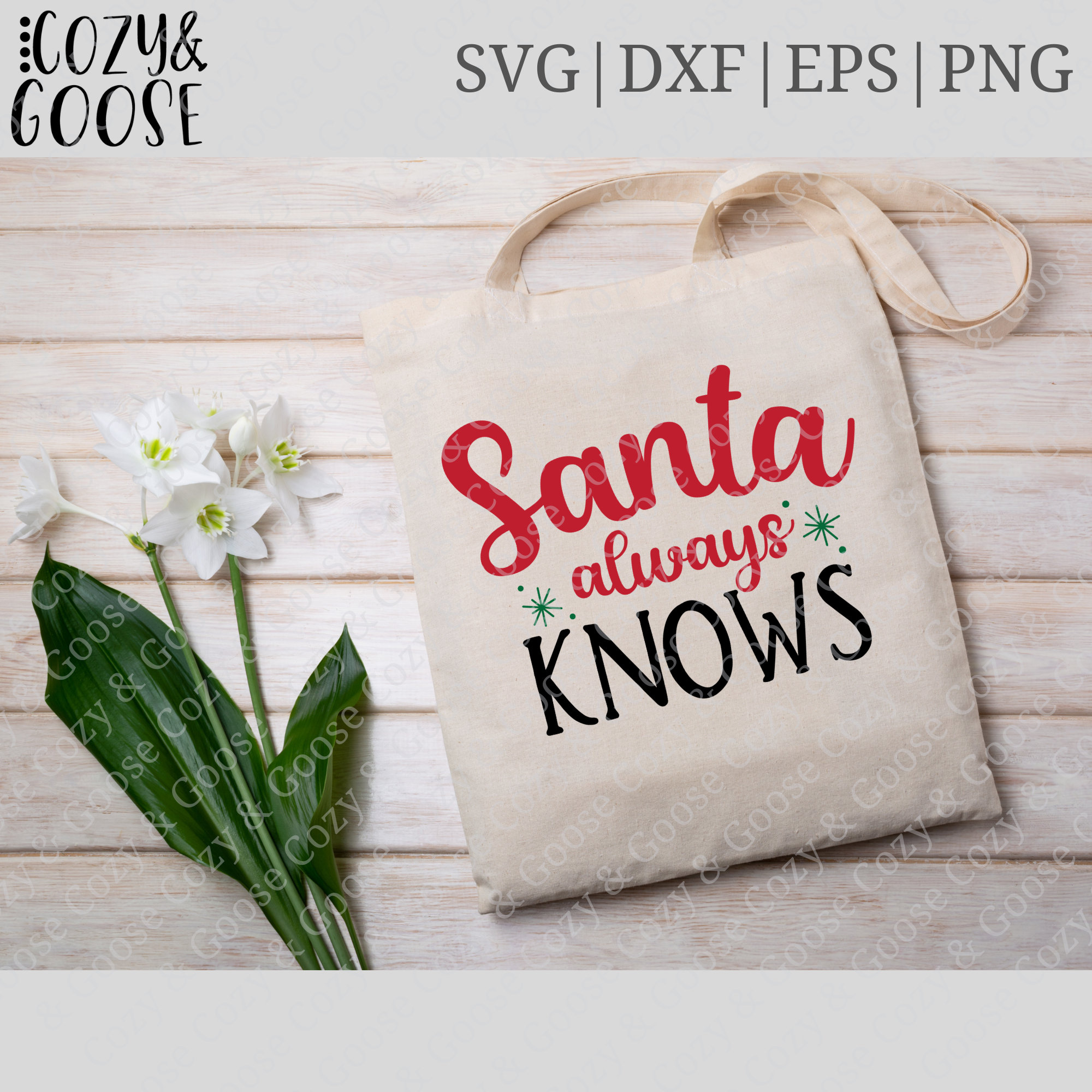Santa SVG - Santa Always Knows SVG - Christmas SVG - Santa is Always ...
