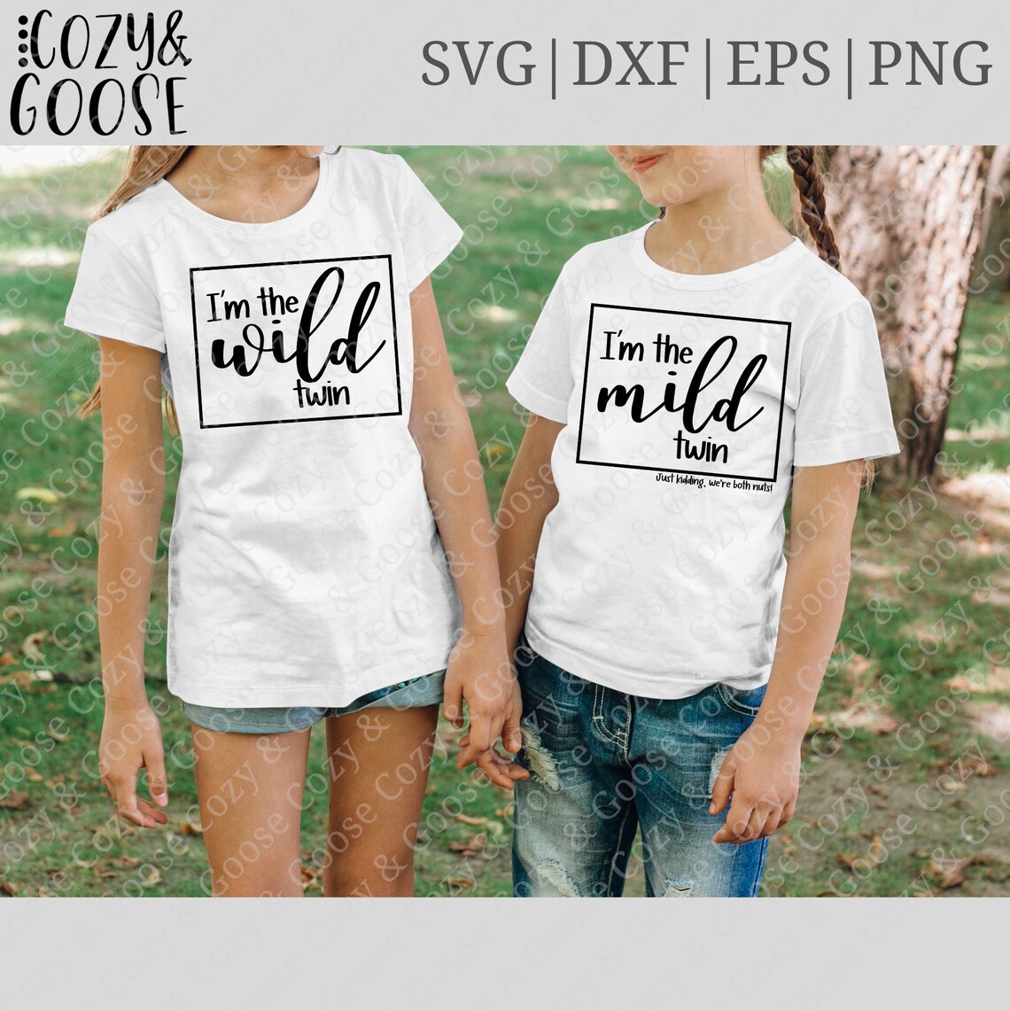 Boy and Girl Twin SVG - Funny Twins Shirt - Mild and Wild - Boy Twins ...