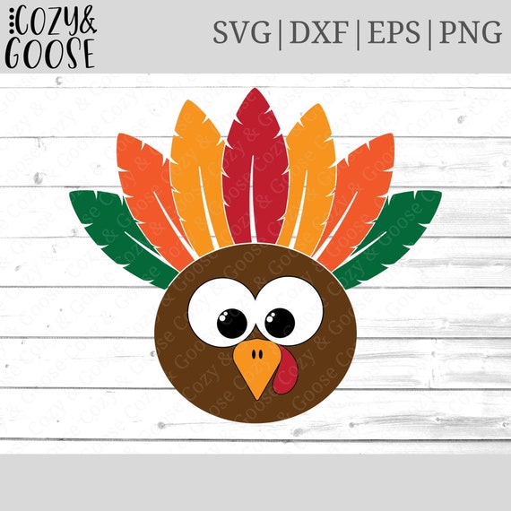 Funny Turkey Face SVG Thanksgiving Turkey Day PNG - Etsy