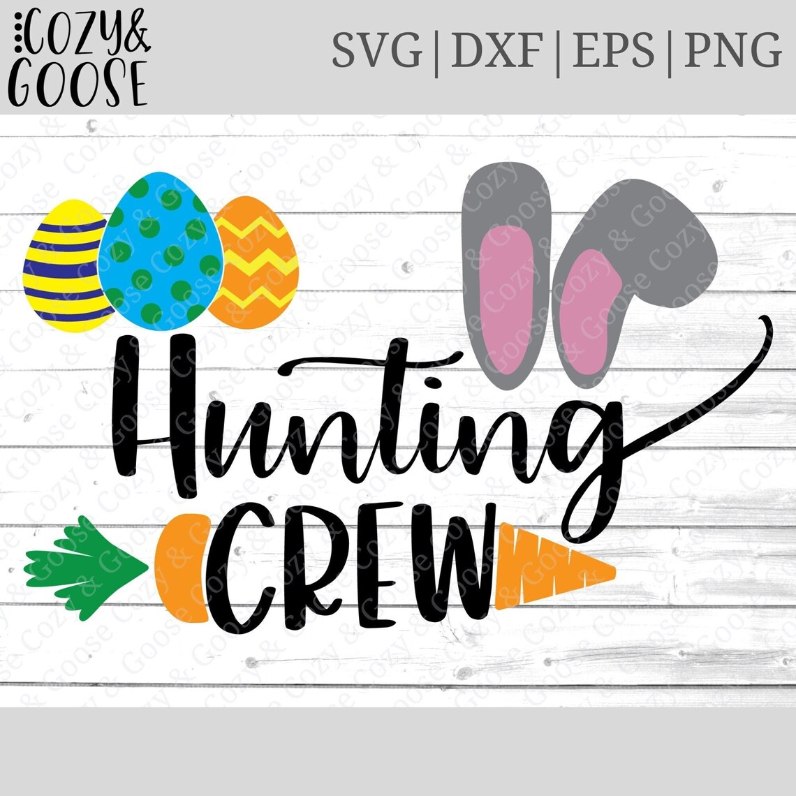Easter Hunting Crew SVG Easter Bunny SVG Happy Easter Png Easter Eggs ...