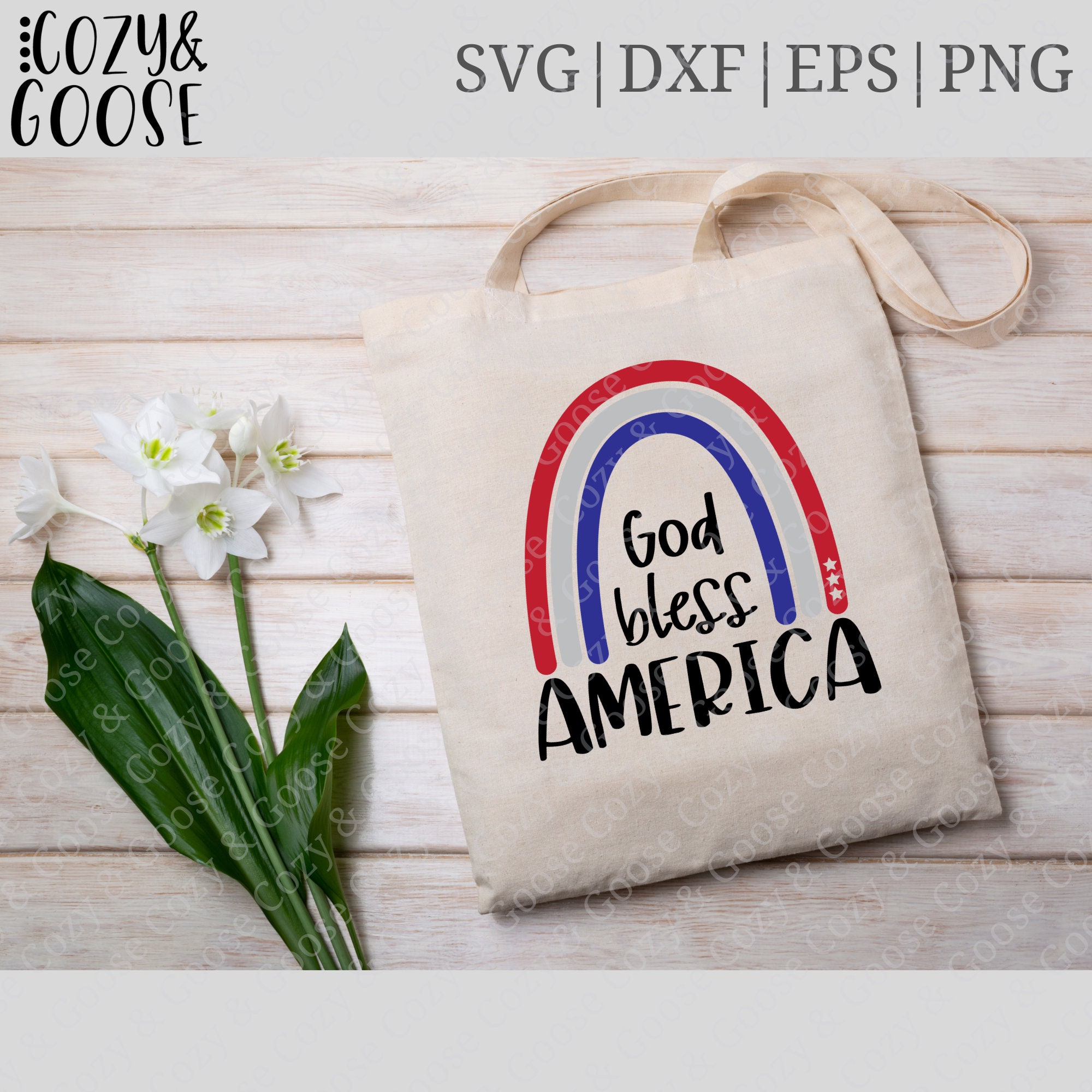 God Bless America Svg American Rainbow Svg Independence Day Svg Fourth