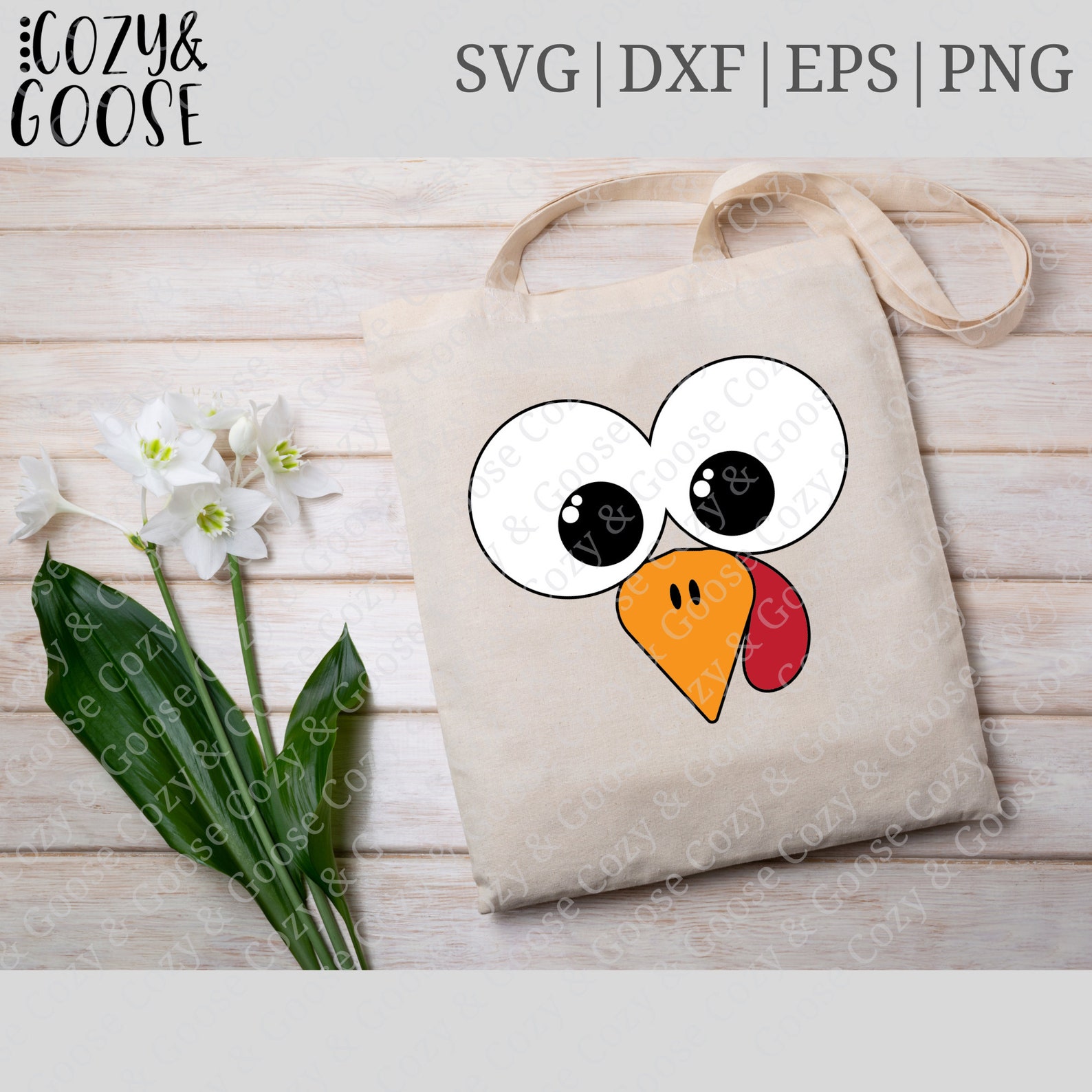 Turkey Face SVG - Turkey Eyes PNG - Funny Thanksgiving Shirt SVG - Big ...