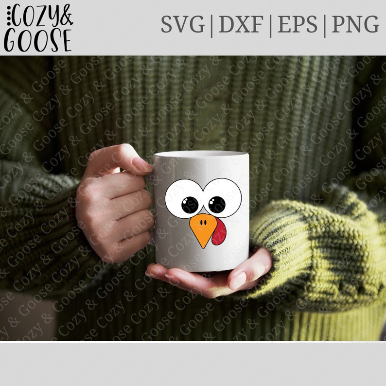 Turkey Face SVG - Turkey Eyes PNG - Funny Thanksgiving Shirt SVG - Big ...