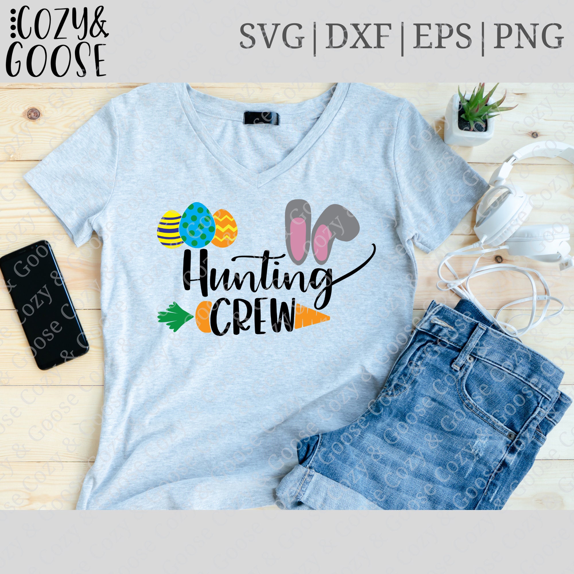 Easter Hunting Crew SVG Easter Bunny SVG Happy Easter Png Easter Eggs ...