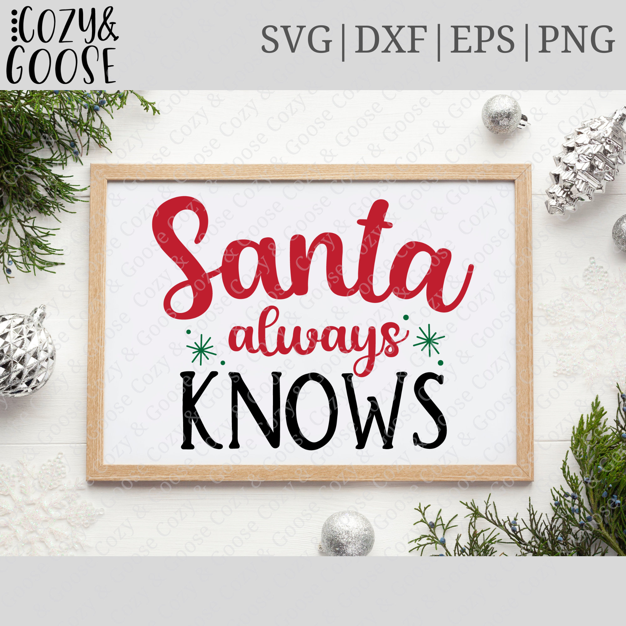 Santa SVG - Santa Always Knows SVG - Christmas SVG - Santa is Always ...