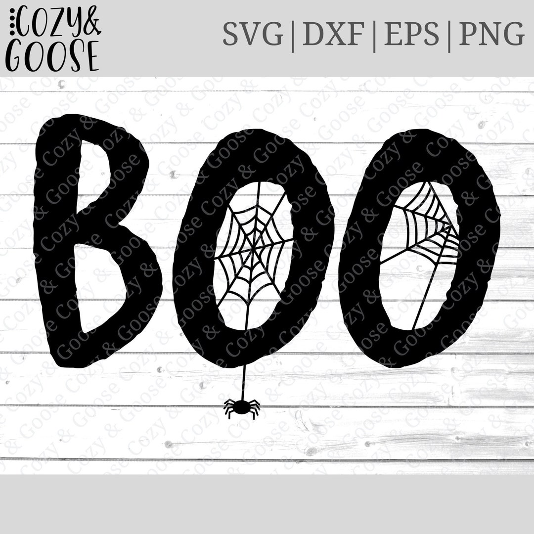 Boo With A Spider SVG - Halloween SVG - Spiderwebs SVG - Cute Halloween ...