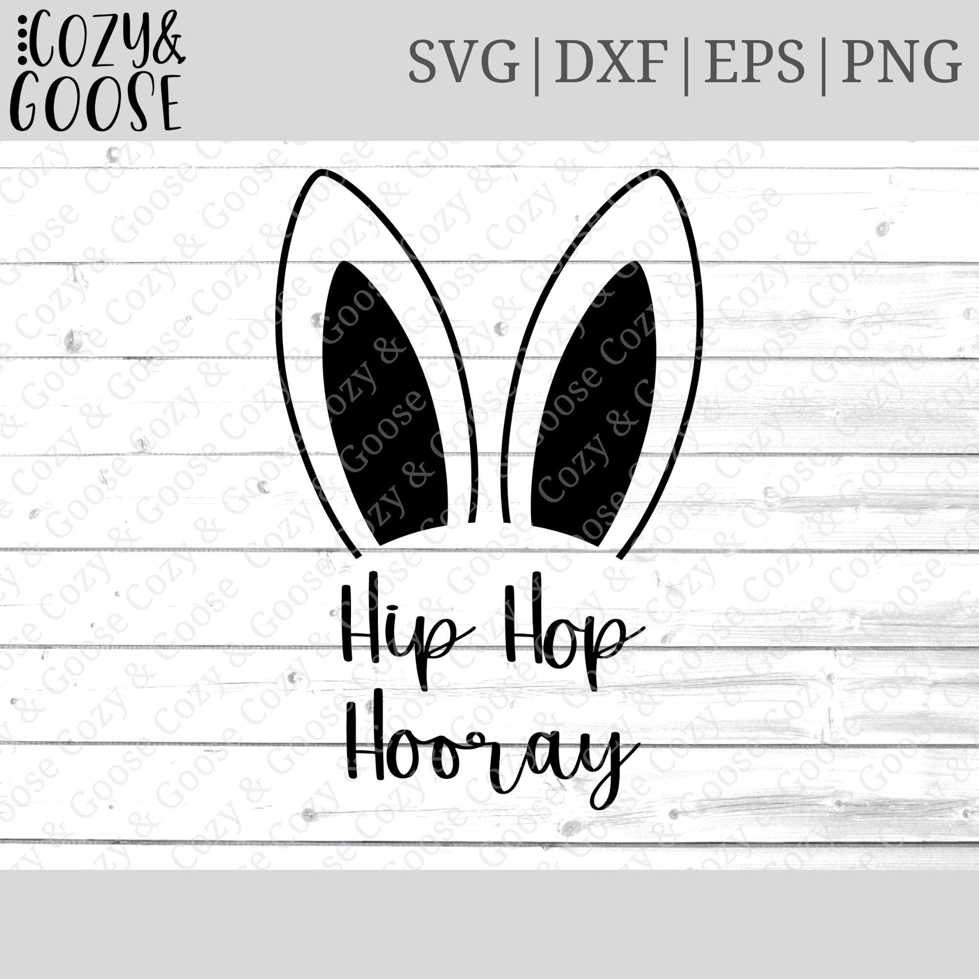 Hip Hop Hooray SVG Easter SVG Bunny SVG Happy Easter Png Easter Bunny ...
