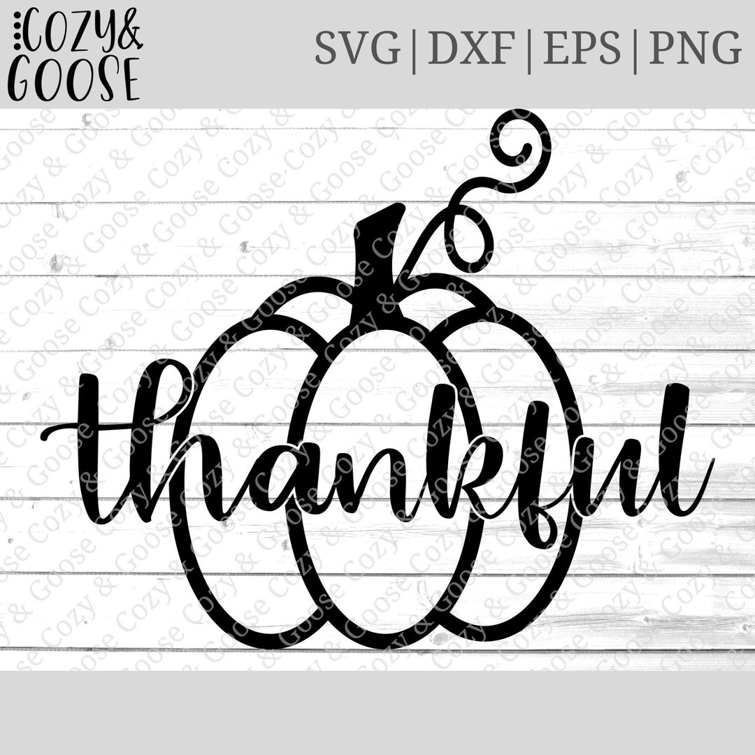 Thankful Pumpkin SVG - Pumpkin SVG - Thankful Grateful Blessed SVG ...