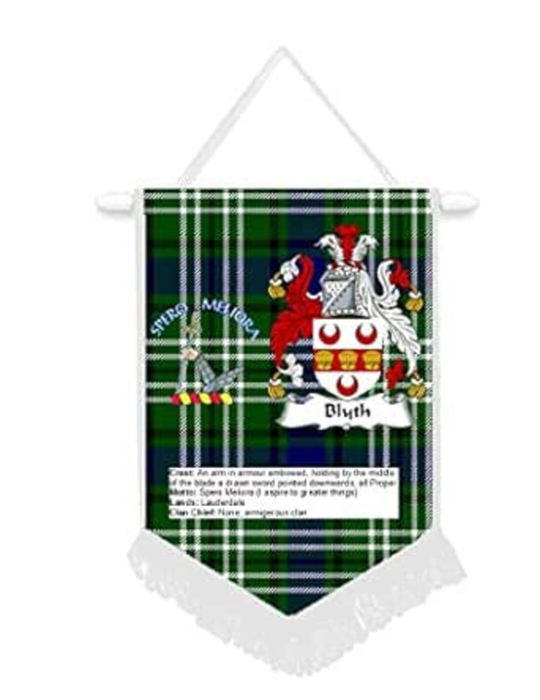 Blyth, Borthwick Scottish Clan Scotland Car/wall Pennant With Border ...