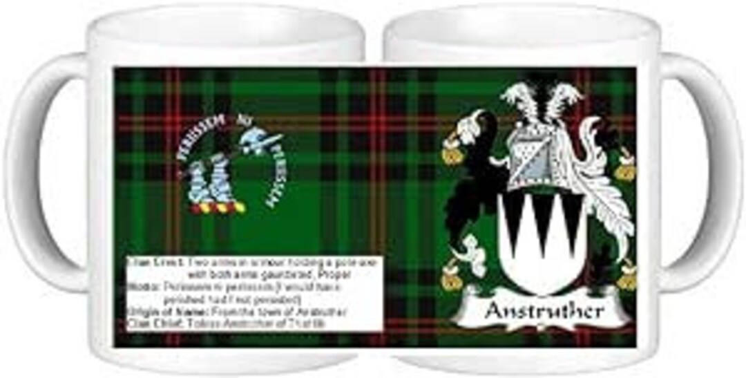 Scottish Clan With Crest Coat of Arms Details Ceramic Coffee Mugs in A ...
