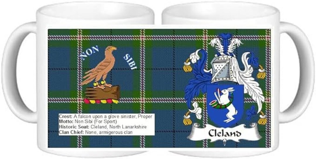 Scottish Clan With Crest Coat of Arms Details Ceramic Coffee Mugs in A ...