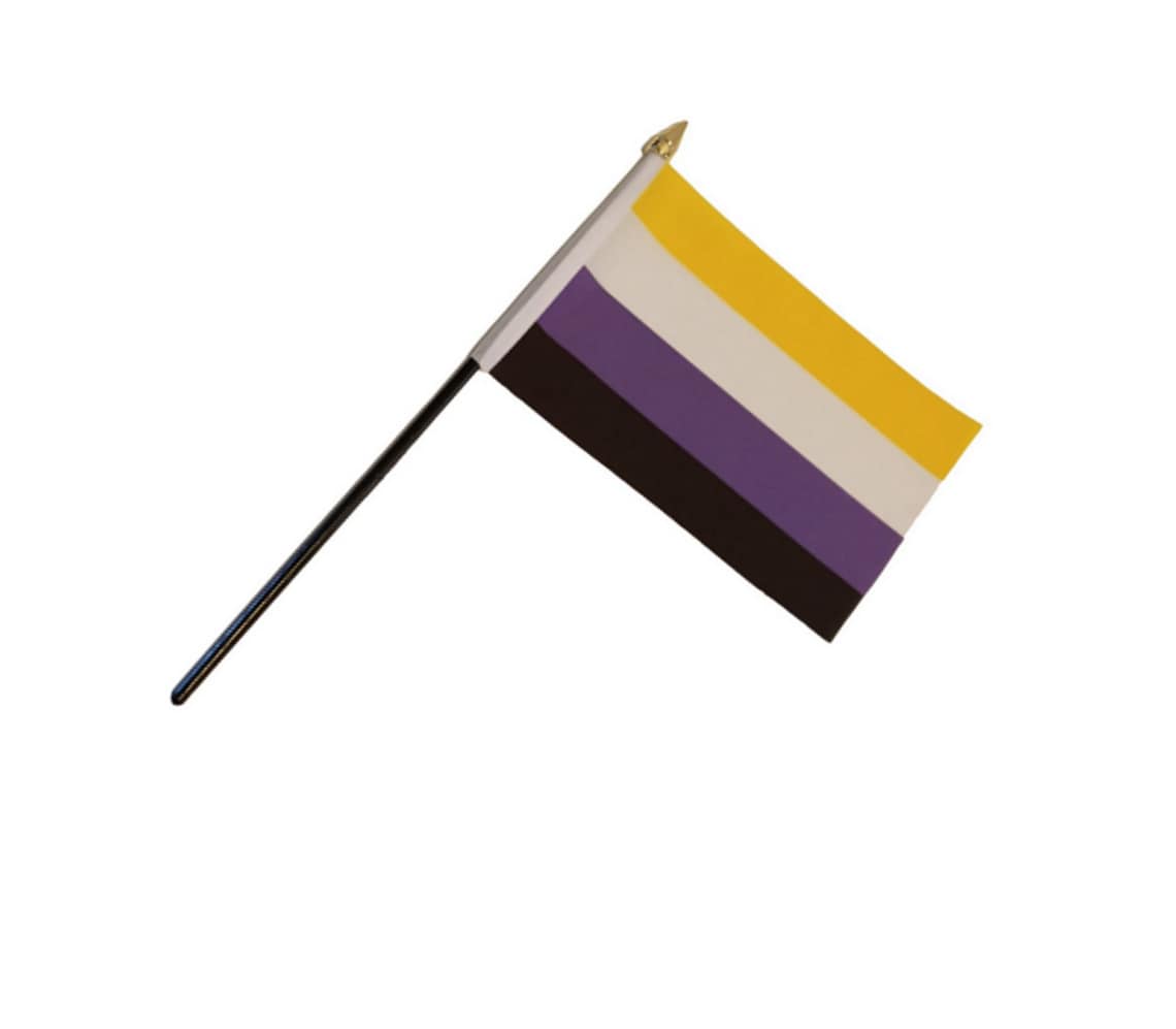Non-binary Pride LGBTQ 6 X 4 Hand Waving Flag With - Etsy UK