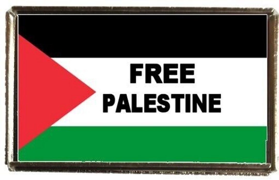 Free Palestine Gaza Freedom Silver Colour Badge With A Velveteen Bag - Etsy