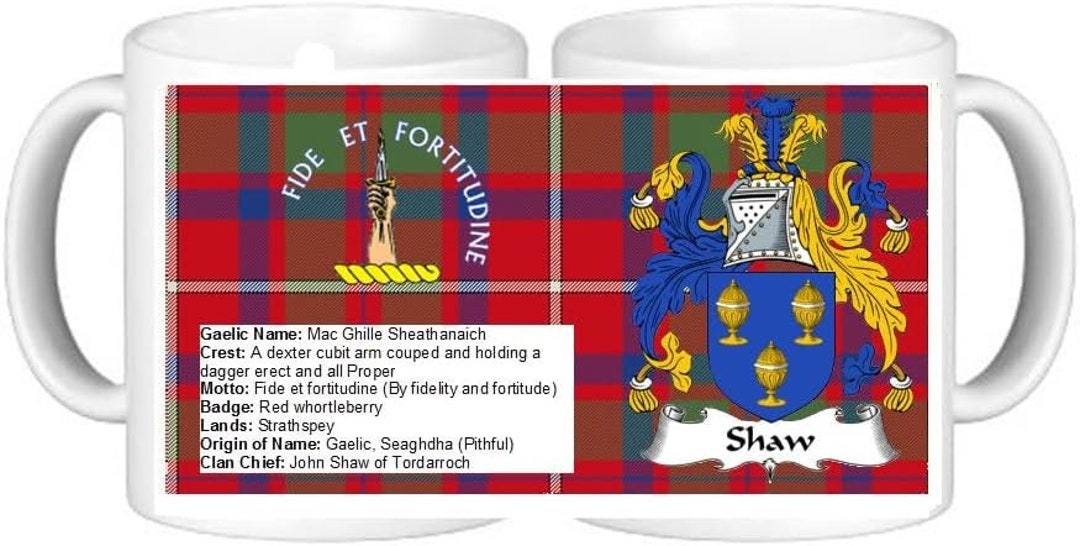 Scottish Clan With Crest Coat of Arms Details Ceramic Coffee Mugs in A ...