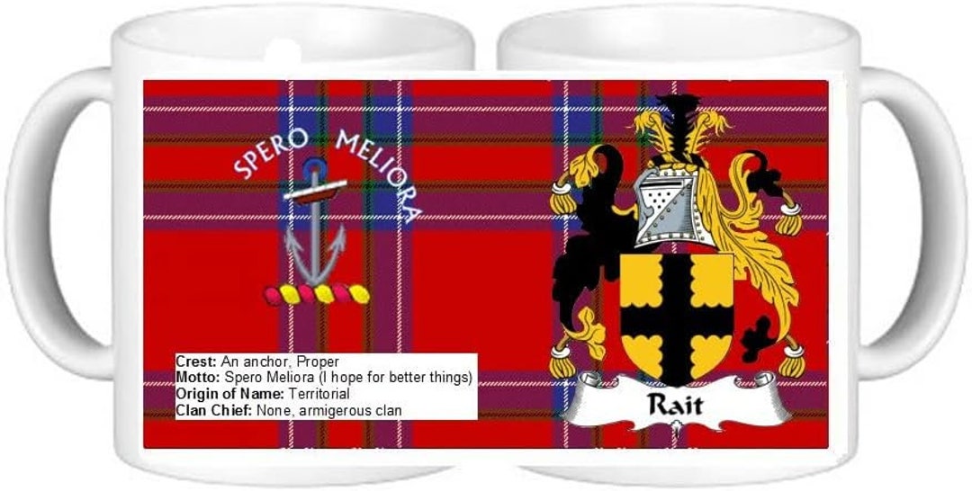 Scottish Clan With Crest Coat of Arms Details Ceramic Coffee Mugs in A ...