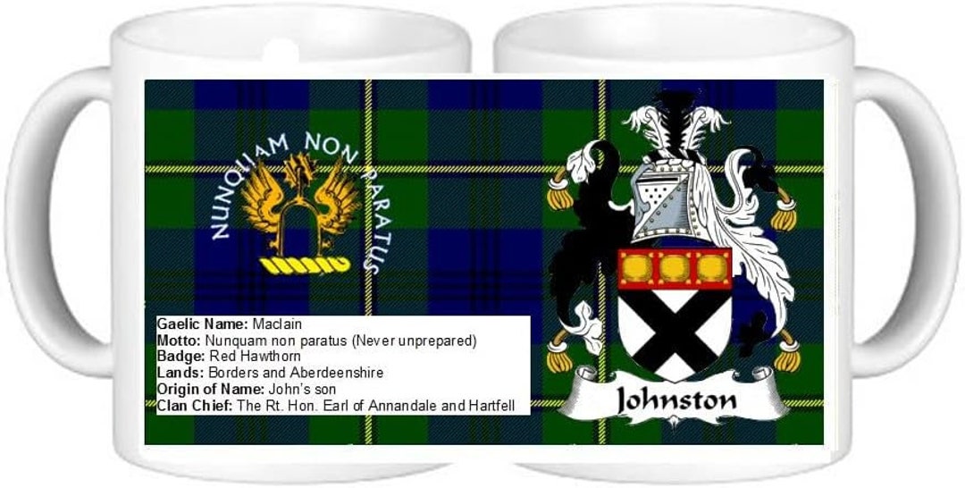 Scottish Clan With Crest Coat of Arms Details Ceramic Coffee Mugs in A ...